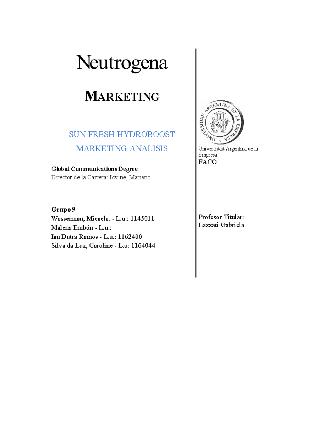 TP Marketing - 4P's - MARKETING SUN FRESH HYDROBOOST MARKETING ANALISIS ...