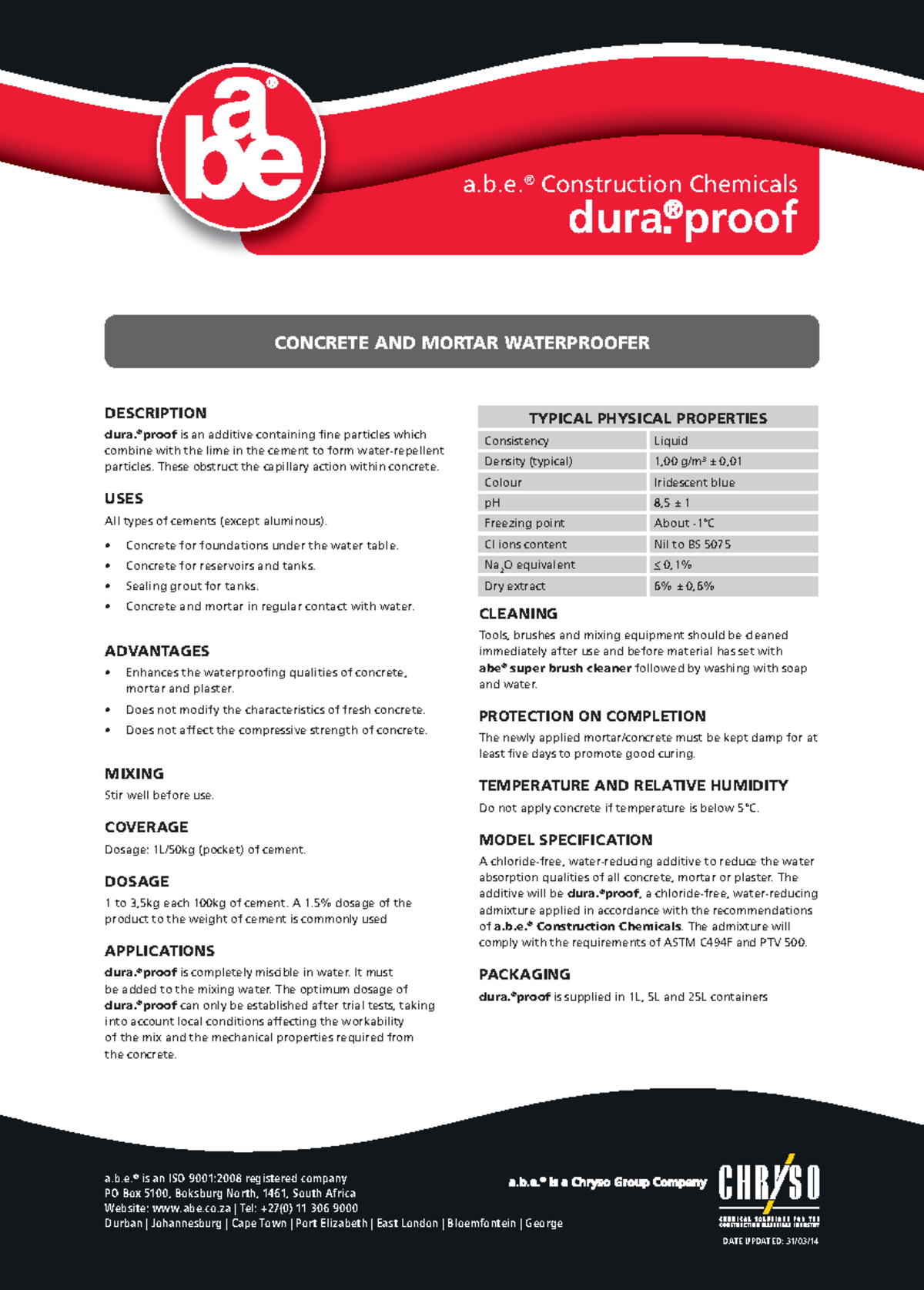 Abe-construction-chemicals-waterproofing-ds duraproof - a.b ...