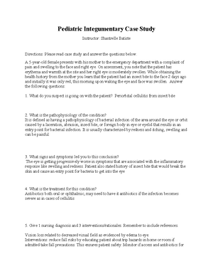 Pediatric Cardiovascular Case Study - Pediatric Cardiovascular Case ...