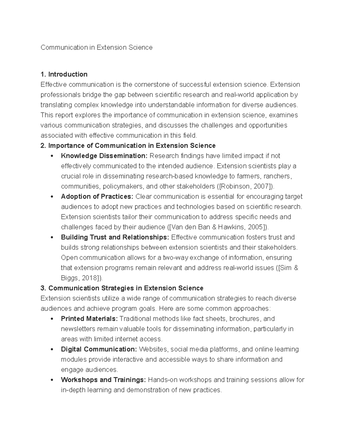 Communication in Extension Science - Introduction Effective ...