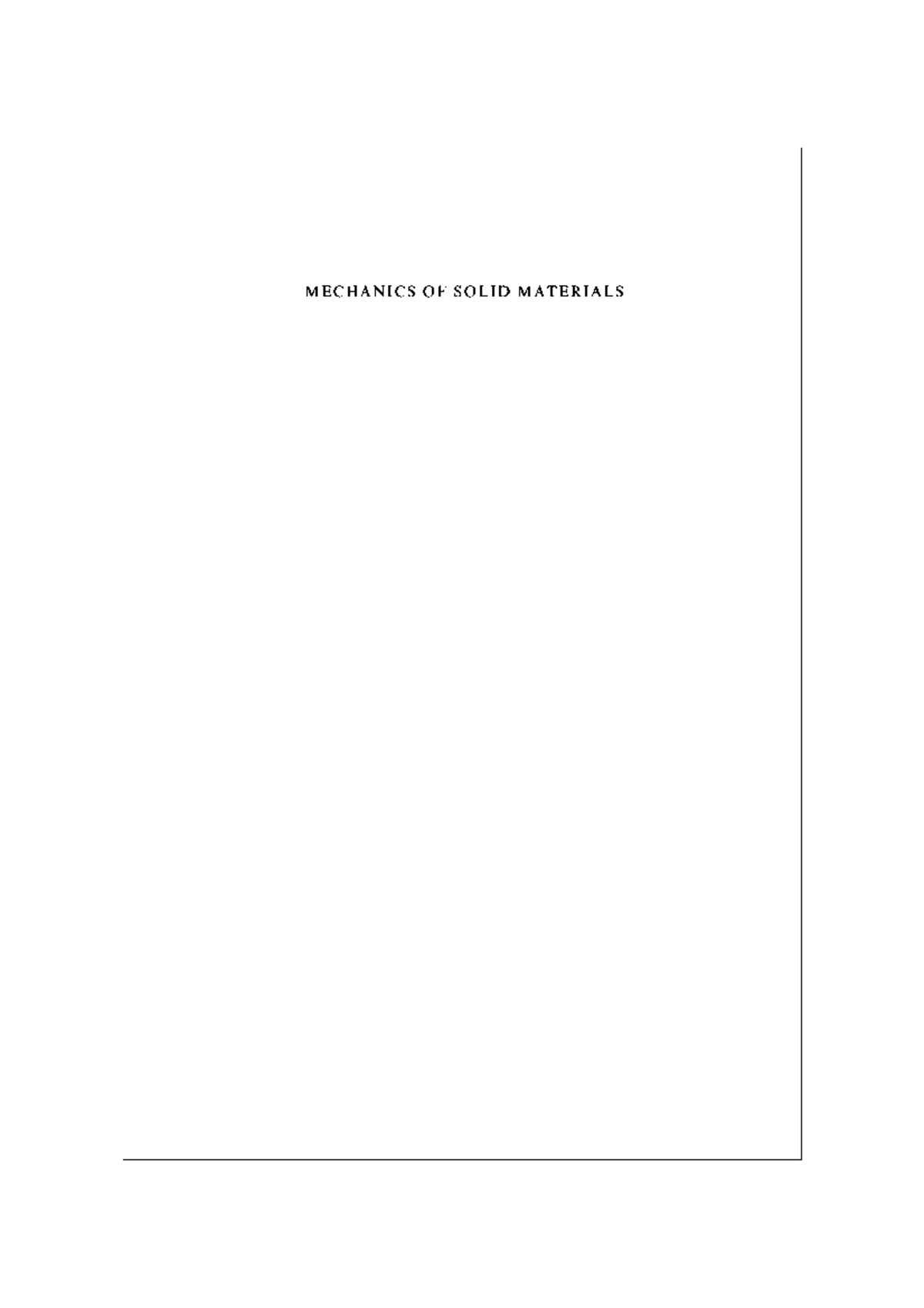 Mechanics OF Solid Materials - cap 1 e 3 - Scienza Delle Costruzioni [2067] - Studocu