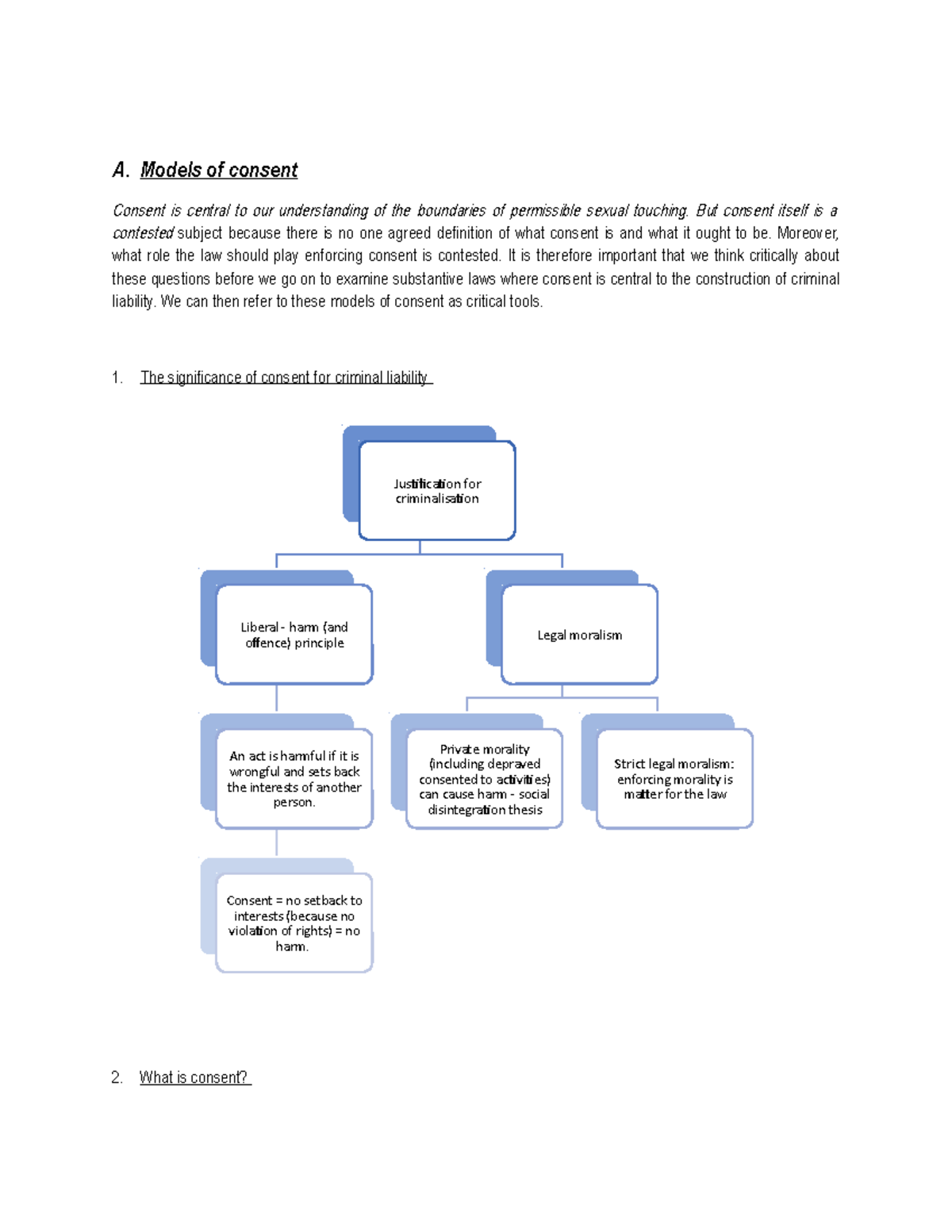 Models of consent - A. Models of consent Consent is central to our ...