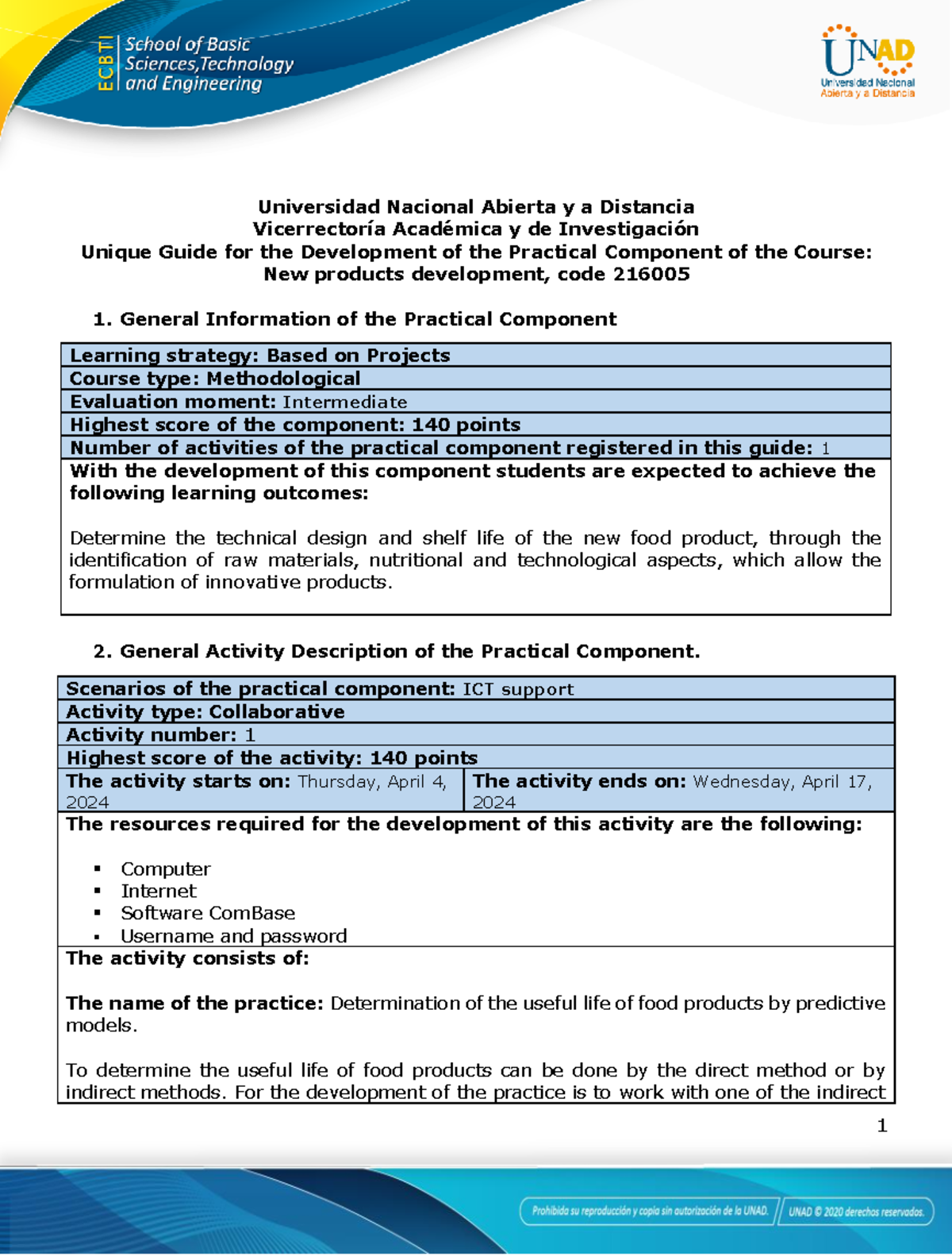 Practical Component guide and evaluation rubric - Unit 2 - Phase 4 - Practical Component ...