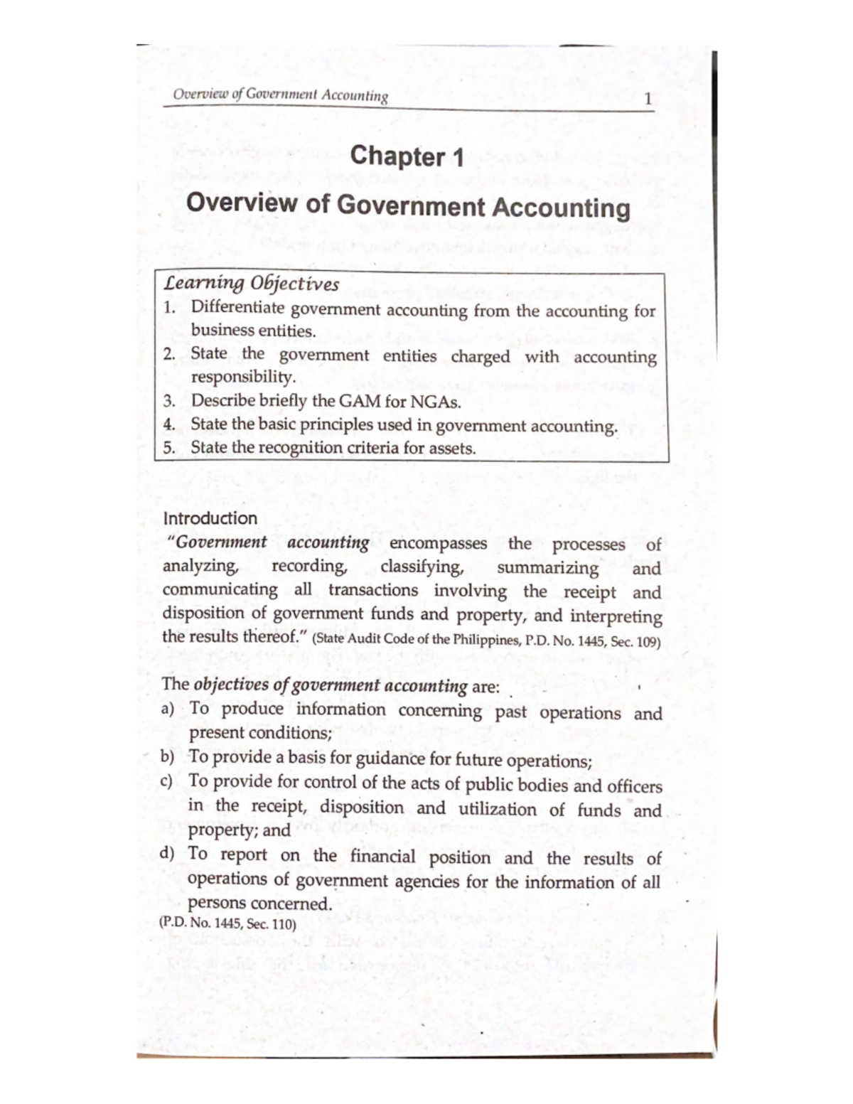 Chapter 1 - Government Accounting - Studocu