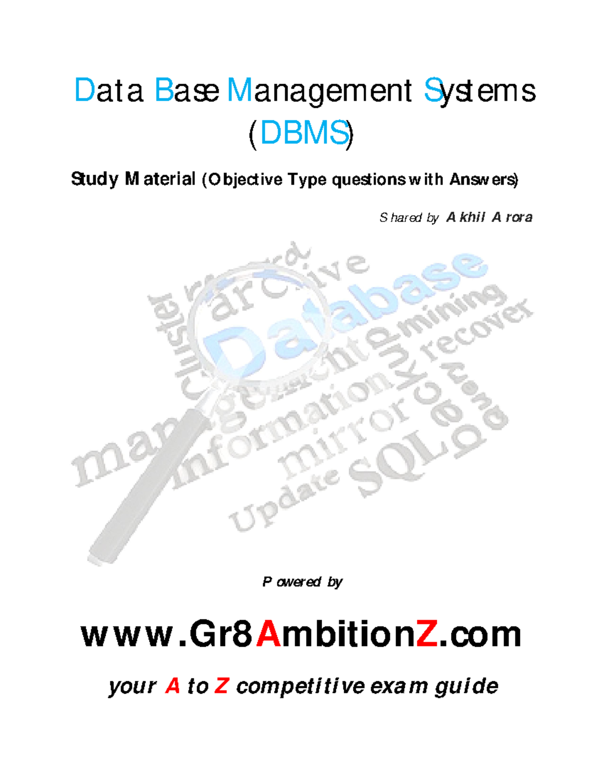 Instapdf - .......... - Data Base Management Systems (DBMS ...