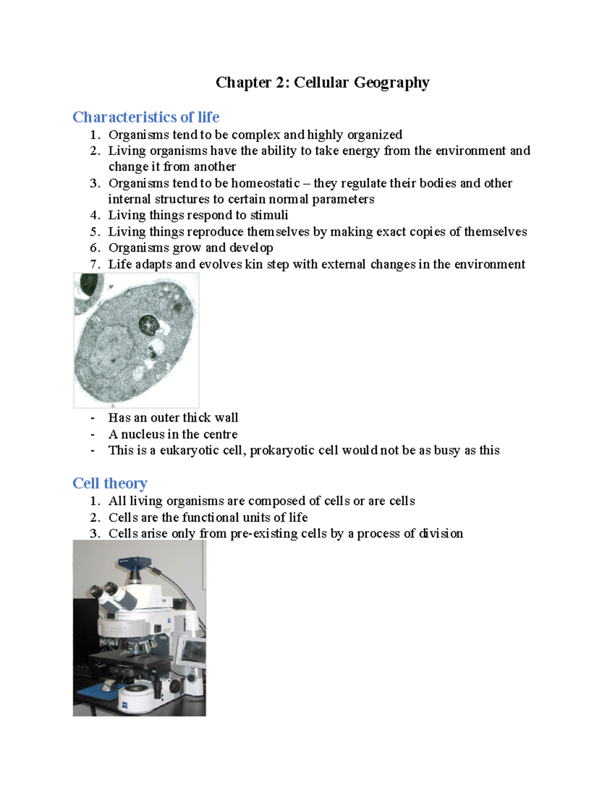 Biology lesson 3 (background knowledge) - Chapter 2: Cellular Geography ...