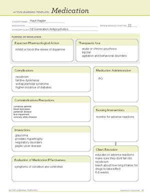 2nd gen antipsychotics - ACTIVE LEARNING TEMPLATES THERAPEUTIC ...