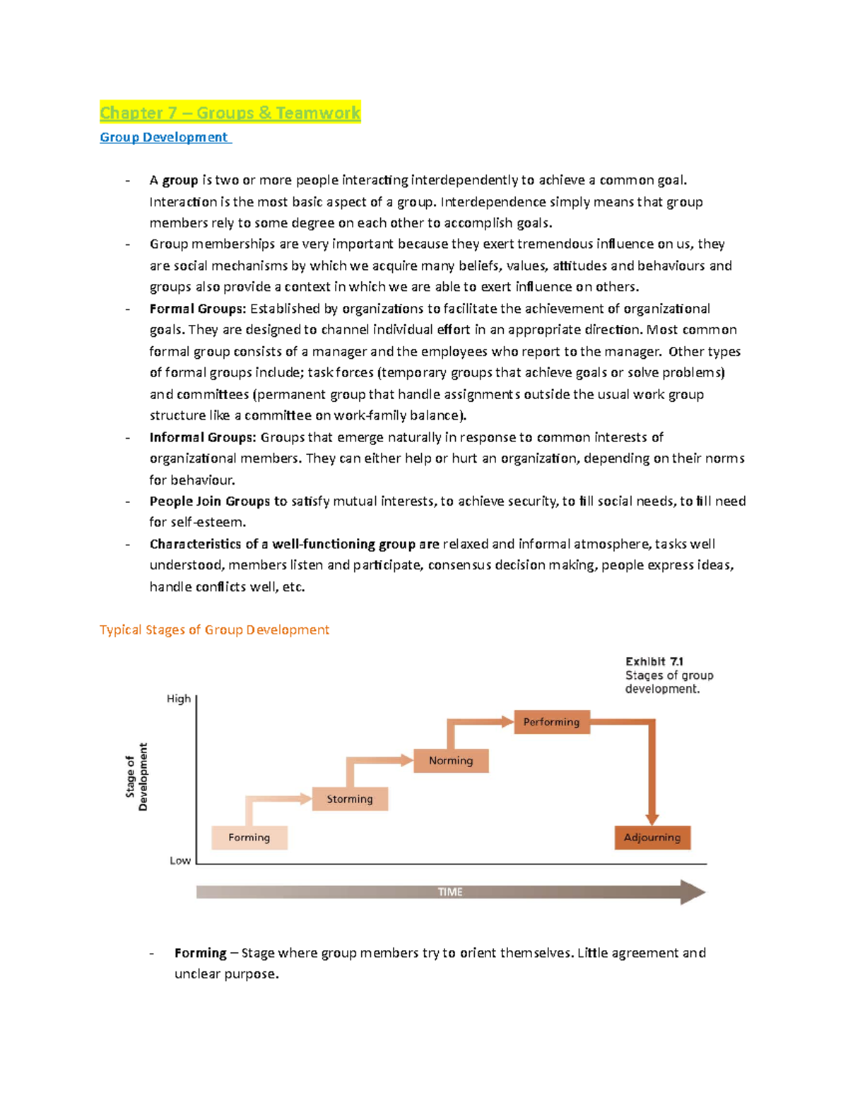 Lecture notes, lectures 7-12 - Chapter 7 Groups Teamwork Group ...