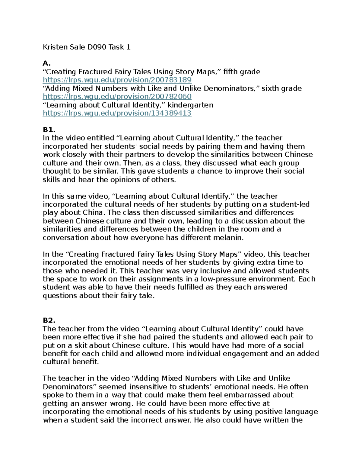 Kristen Sale D090 Task 1 - “Creating Fractured Fairy Tales Using Story ...