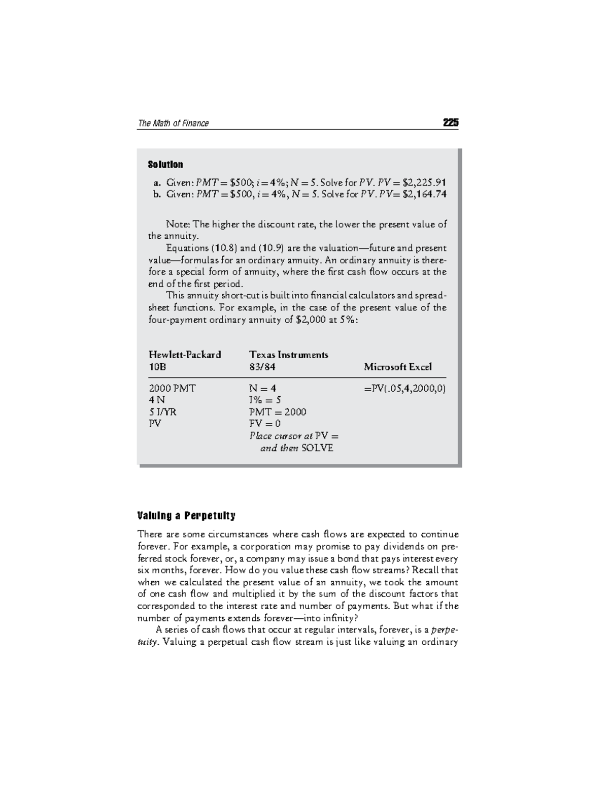 Split PDFFile 241 to 255 - The Math of Finance 225 Solution a. Given ...