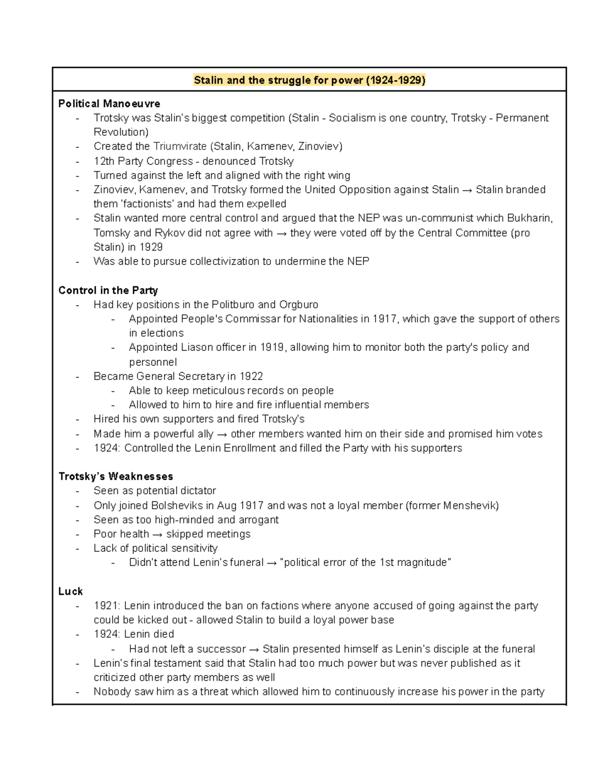 16 The Soviet Union and post-Soviet Russia (1924-2000 ) Study Guide ...