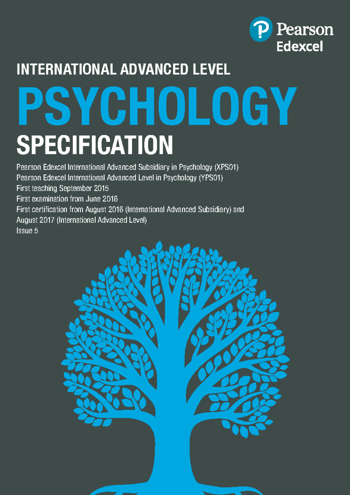 Psychology Specification - INTERNATIONAL ADVANCED LEVEL PSYCHOLOGY ...