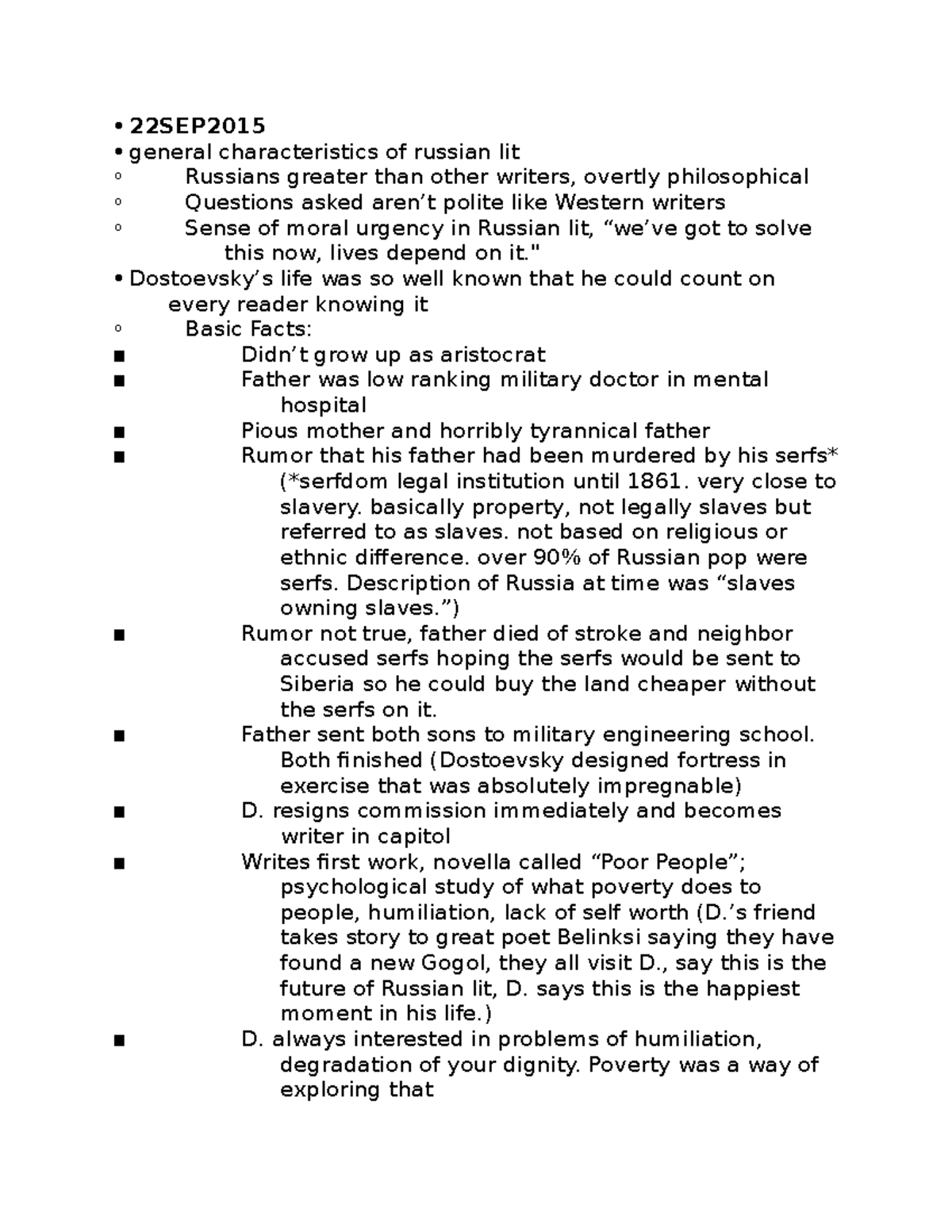 Lecture notes, all lectures - 22SEP2015 general characteristics of ...