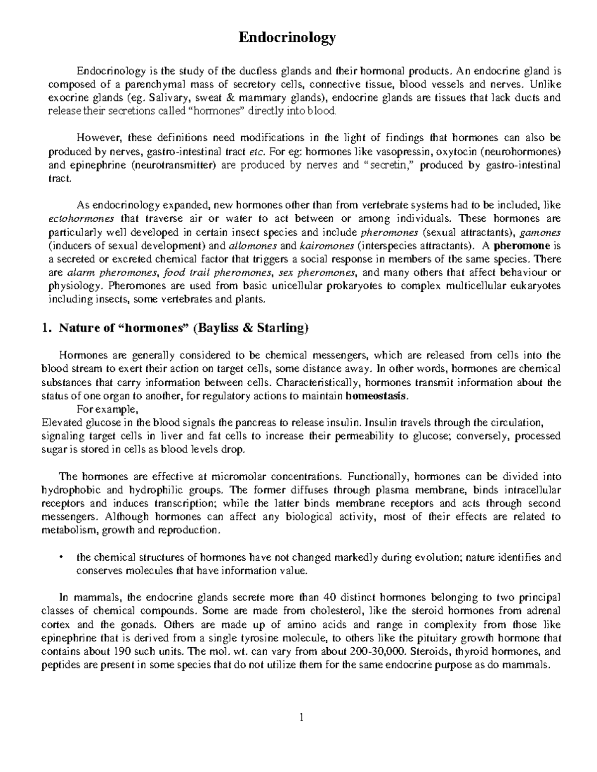 Endocrinology - Endocrine glands and their hormones. - Endocrinology ...