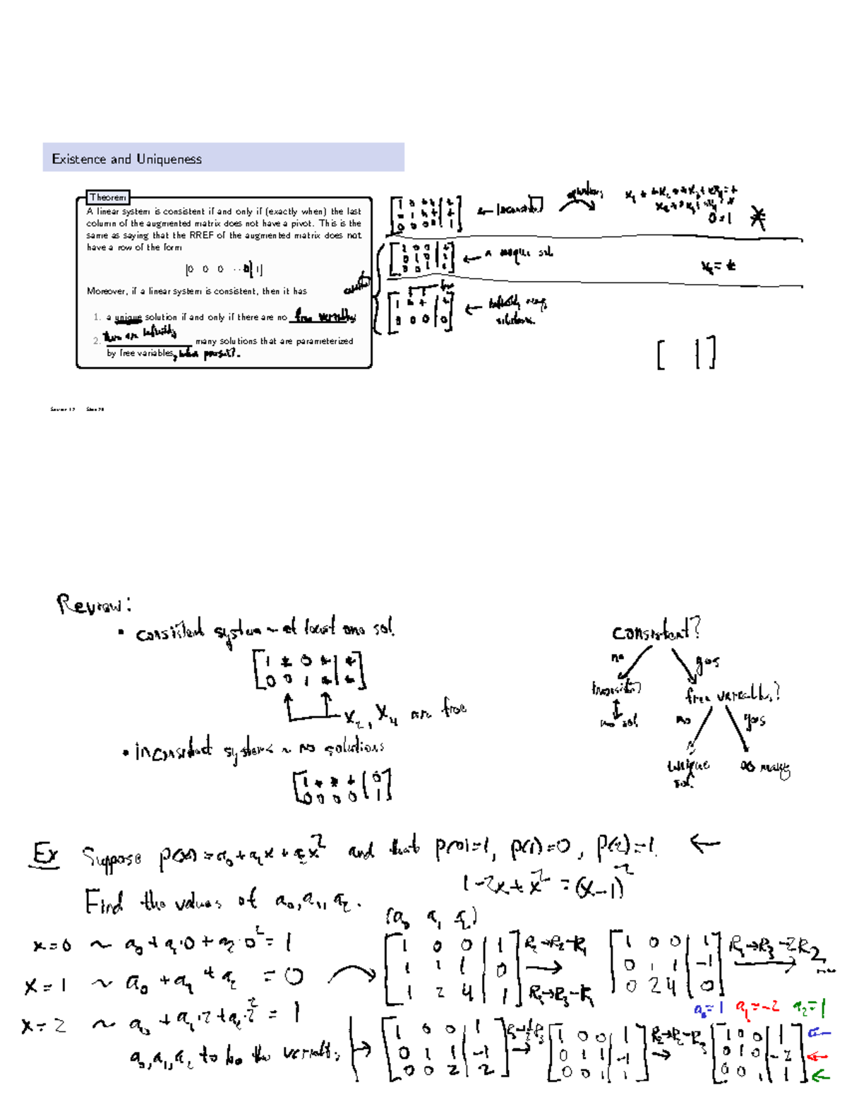 Chapter 1 Section-1.3 - Existence and Uniqueness A linear system is ...