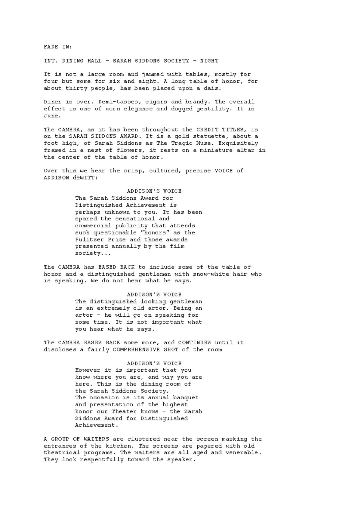 Script Word Version - FADE IN: INT. DINING HALL - SARAH SIDDONS SOCIETY ...