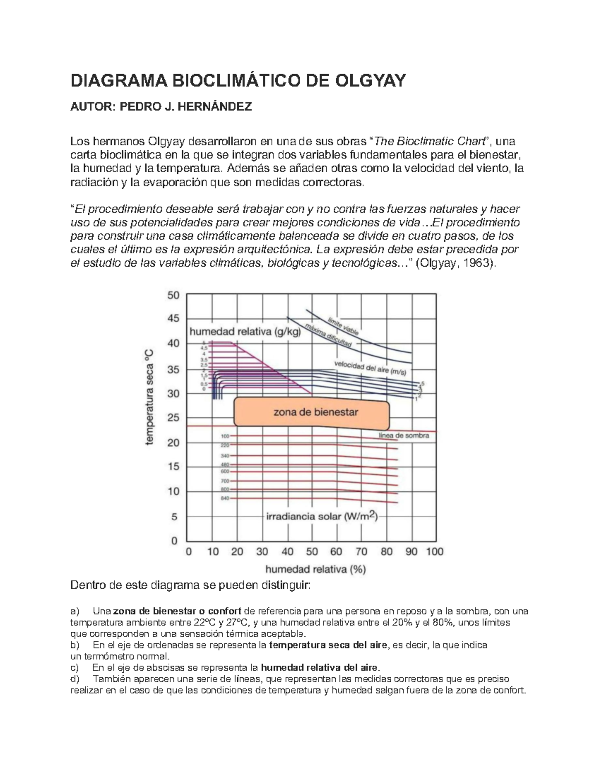 Carta-de-Olgyay - tarea - DIAGRAMA BIOCLIMÁTICO DE OLGYAY AUTOR: PEDRO ...