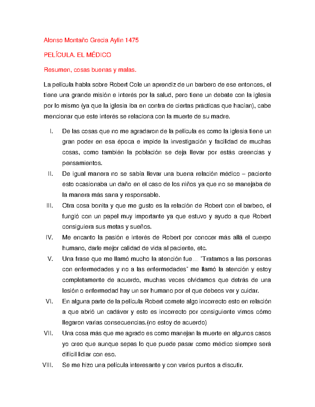 Pelicula EL Medico Alonso Montaño Grecia Aylin 1475 - Alonso Montaño ...