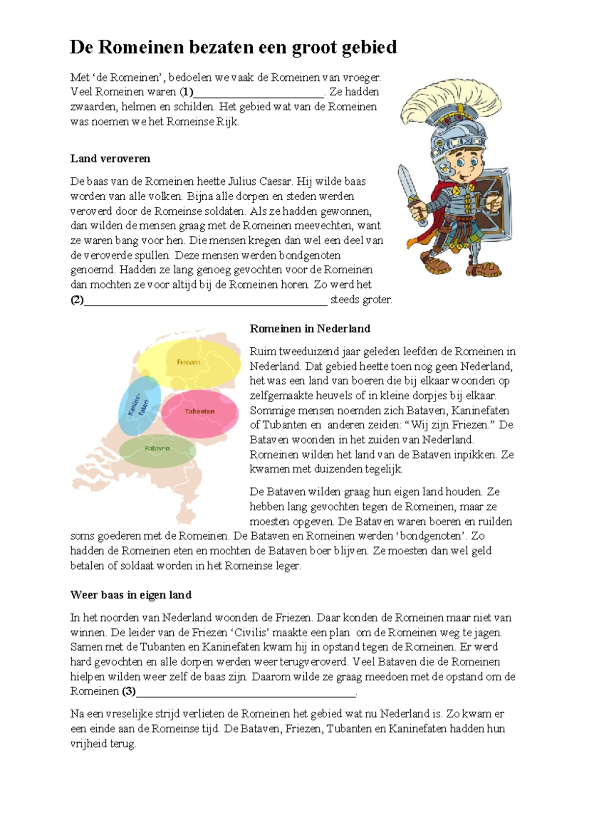 23 0521 Romeinen begrijpend lezen - De Romeinen bezaten een groot ...