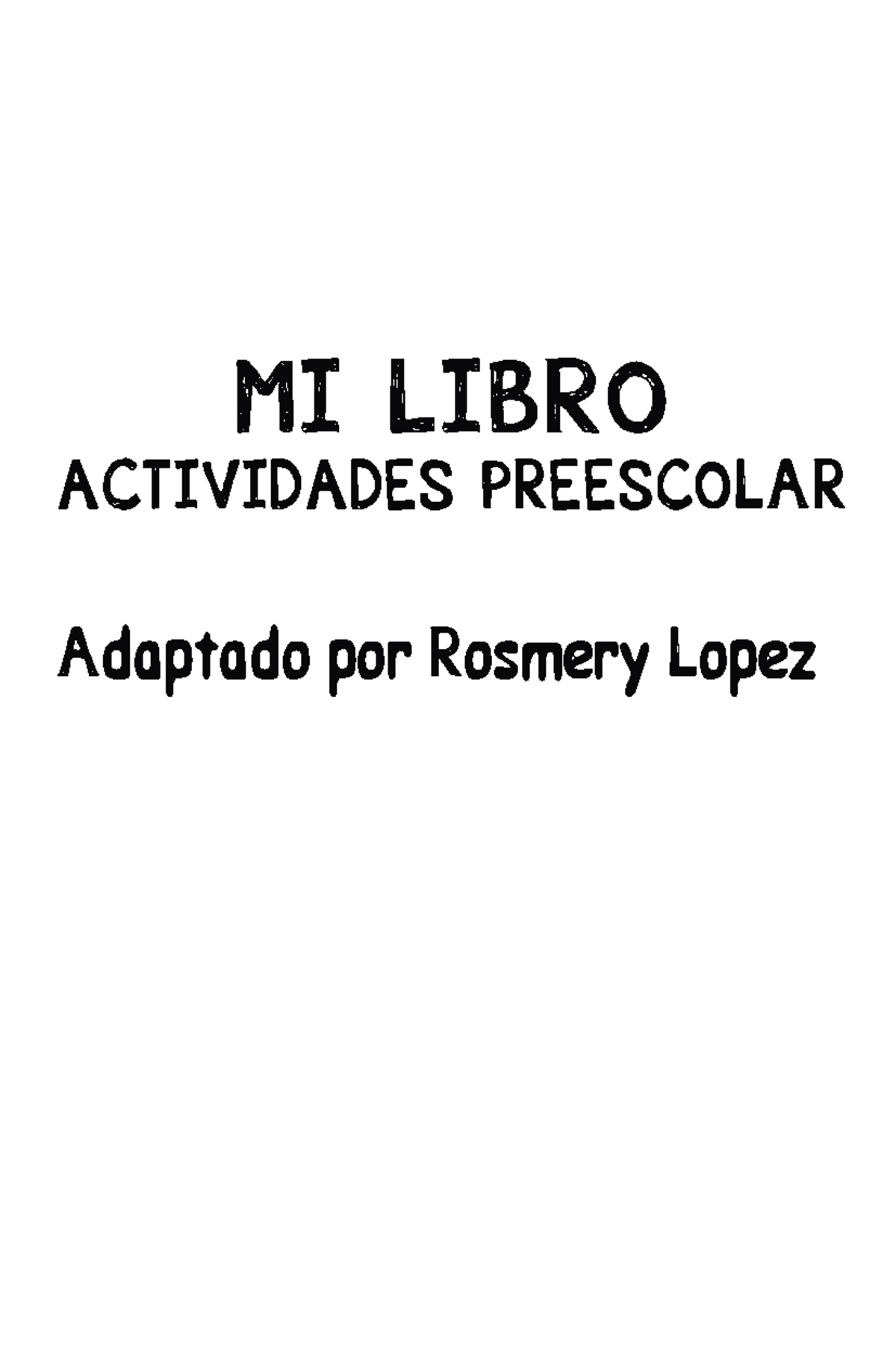 Mi Libro de Actividades de Preescolar 2 - Español - MI LIBRO ...