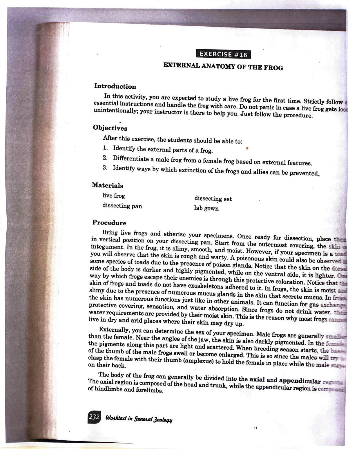 Frog Parts- Lecture - The Teaching Science In Elementary Grades Biology ...