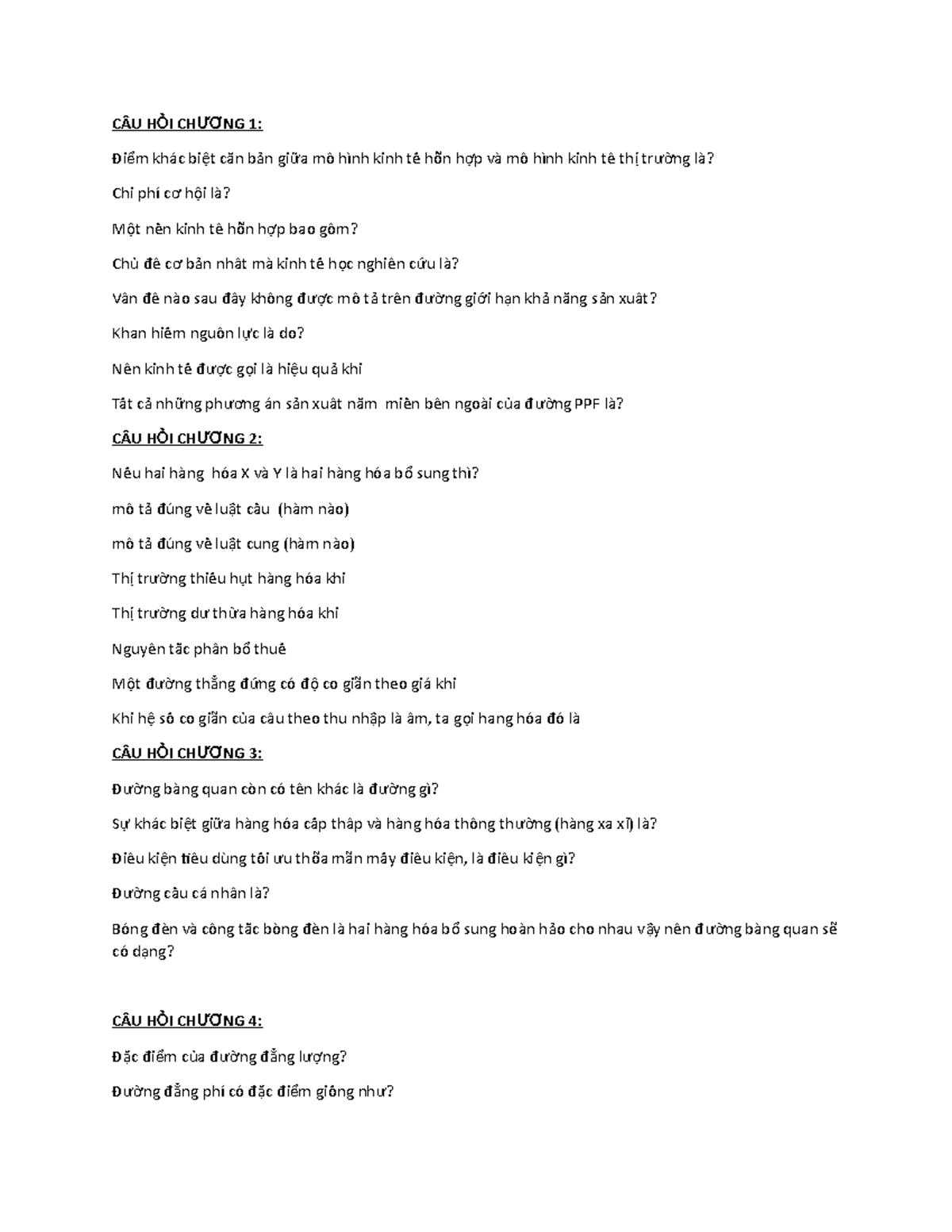 Câu-hỏi-ktvm - Trường Đại học Tài chính marketing - CÂU H ỎI CH ƯƠNG 1: Đi m khác bi t căn b n ...