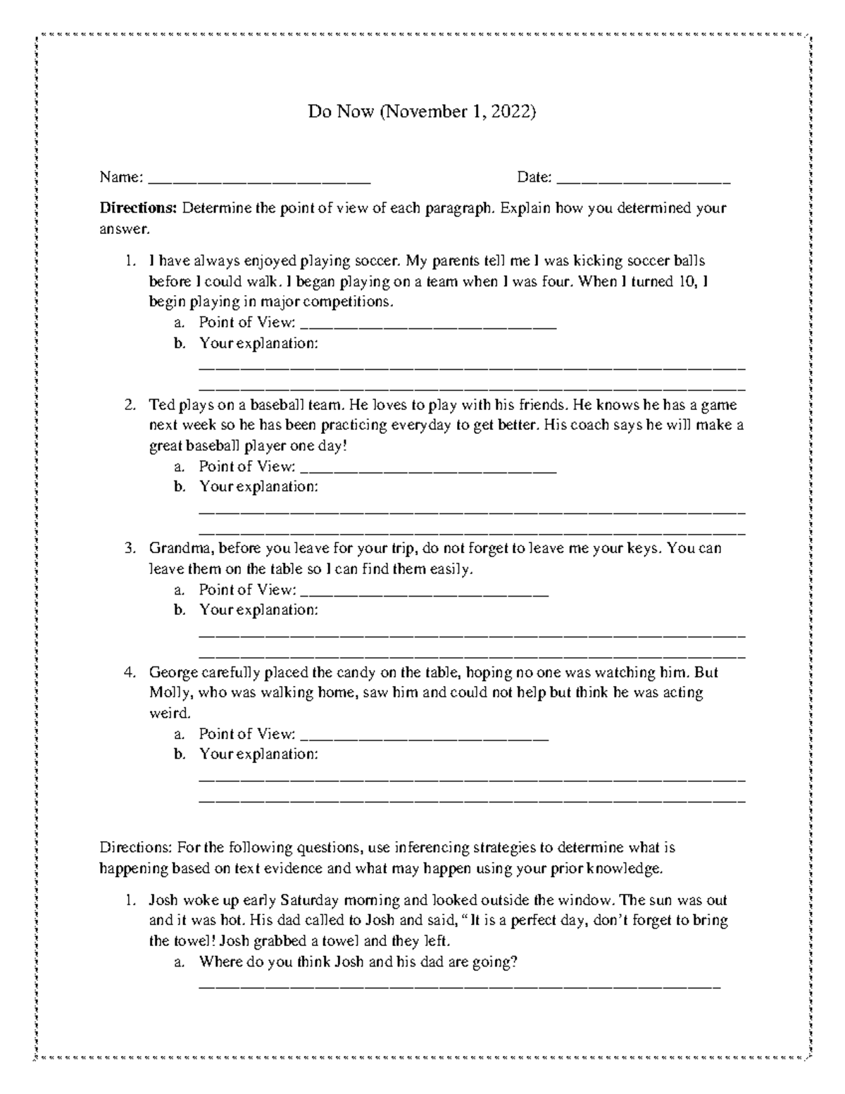 Do Now Unit 2 Week 3 - For this course, we must complete two lesson ...