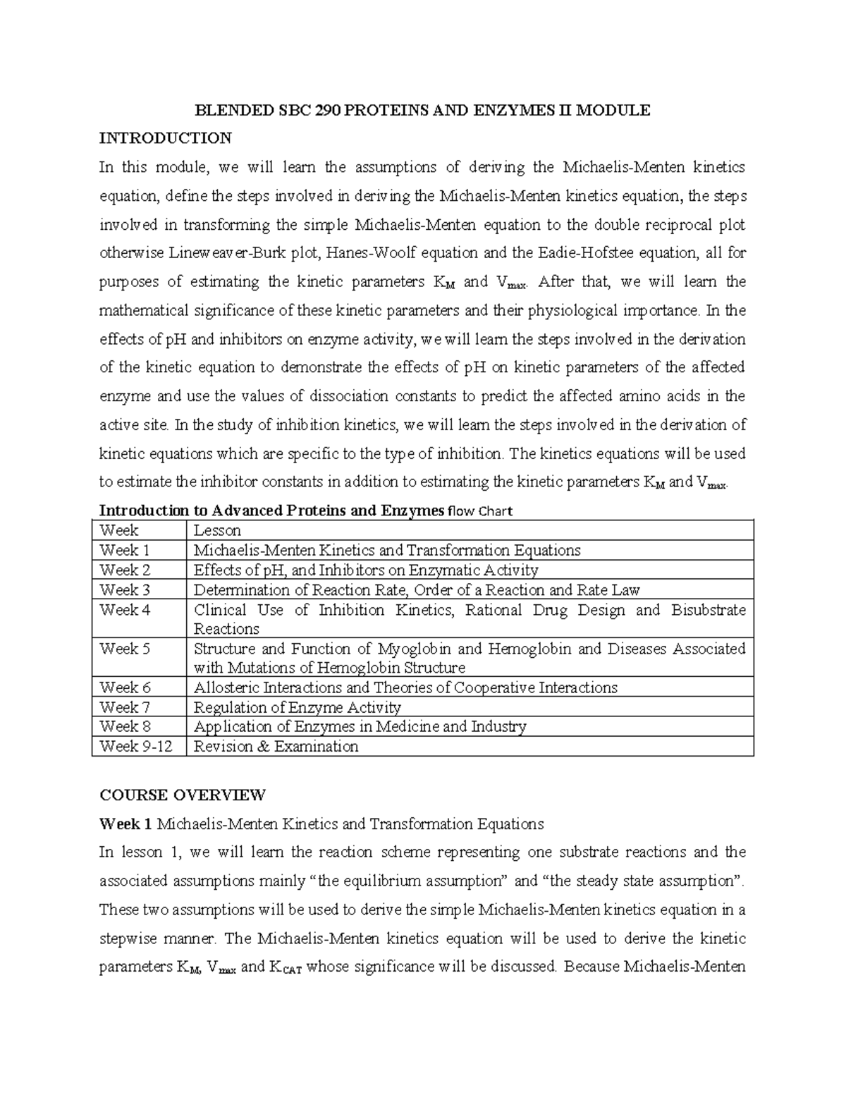 Blended SBC 290 Proteins AND Enzymes II Module 23032022 - BLENDED SBC 290 PROTEINS AND ENZYMES ...