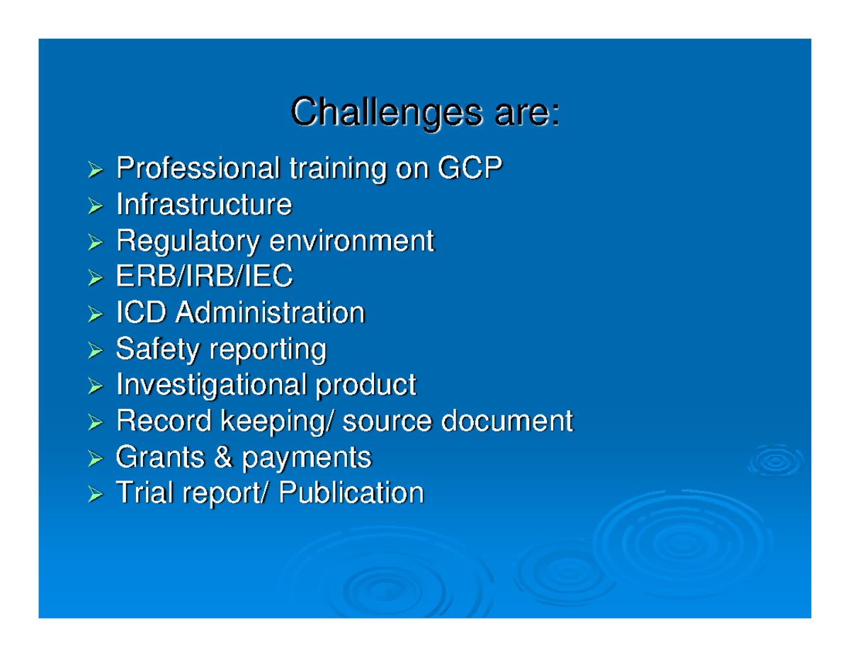 Challenges IN THE Implementation OF GCP Guidelines-2-6 - Challenges are ...