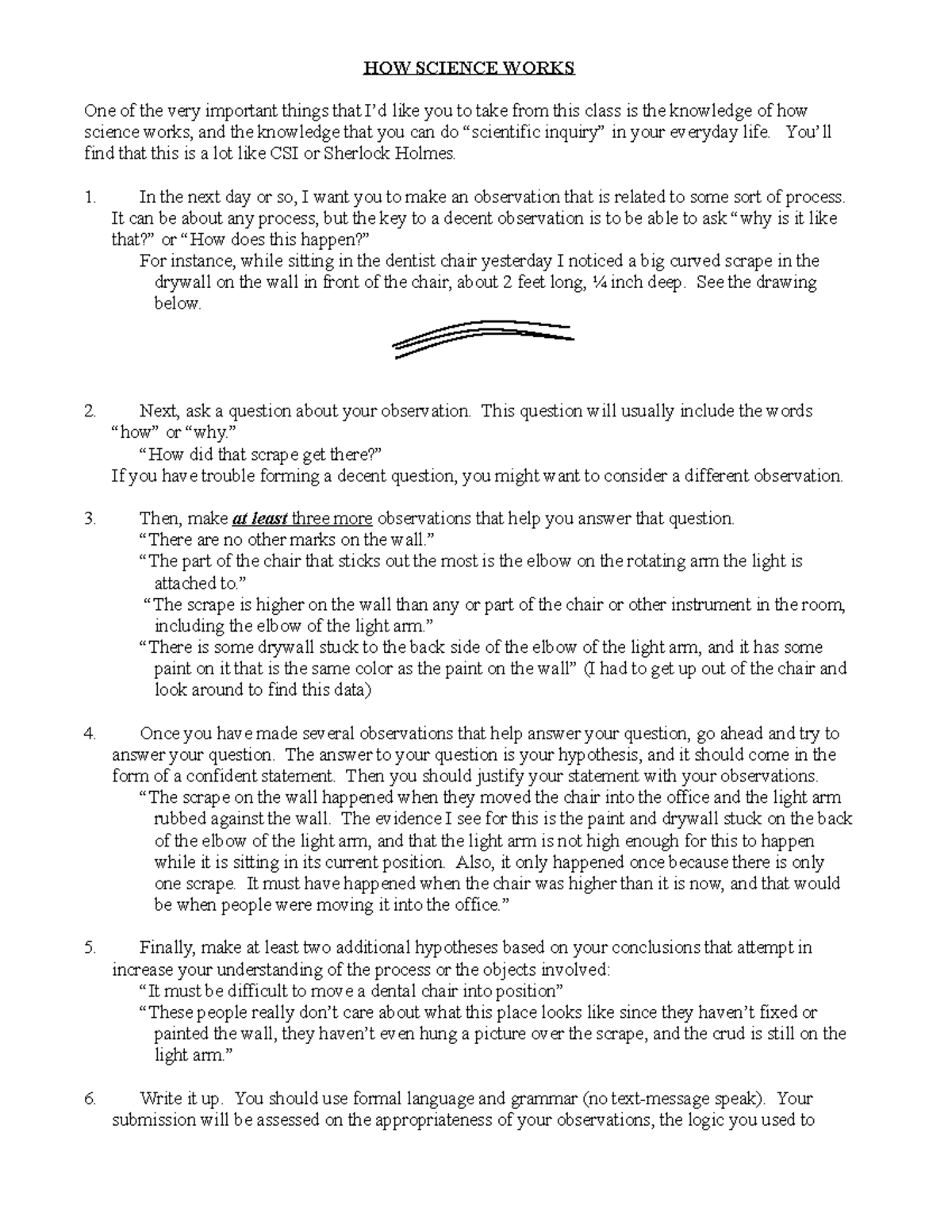 6th grade cc intro method 2 - HOW SCIENCE WORKS One of the very ...