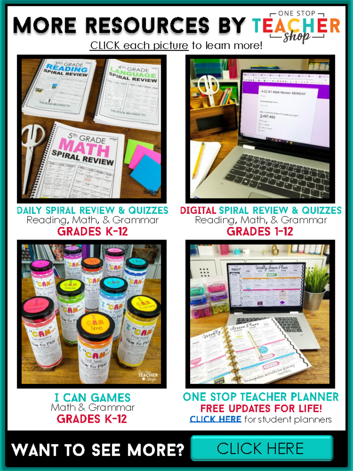 MORE Stuff - games - Mathematics - CLICK each picture to learn more ...