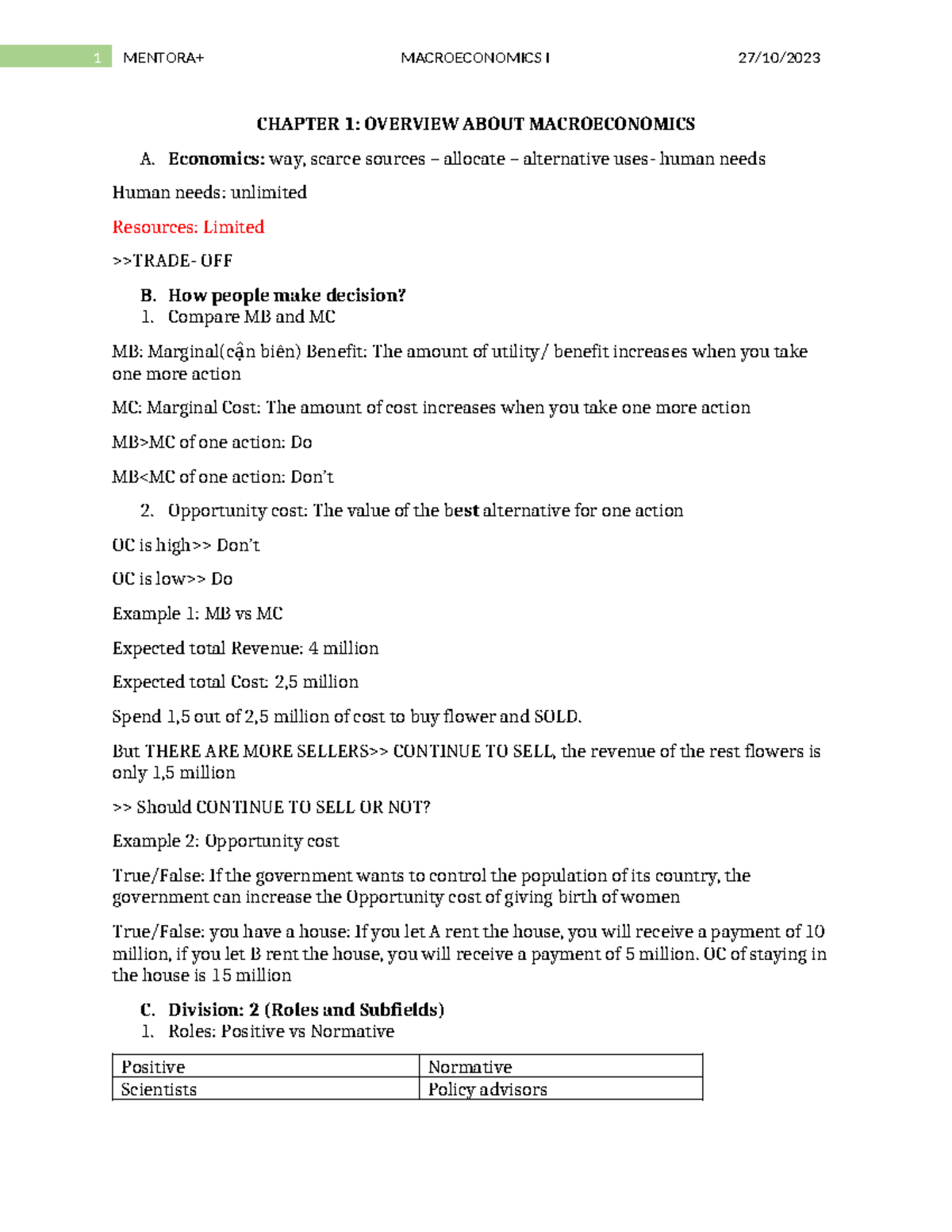 Lesson 1 Measurements ADAS Economic-Growth-1 - CHAPTER 1: OVERVIEW ...