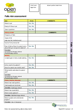 GALS screening tool - Fundamentals of Nursing Care - Studocu