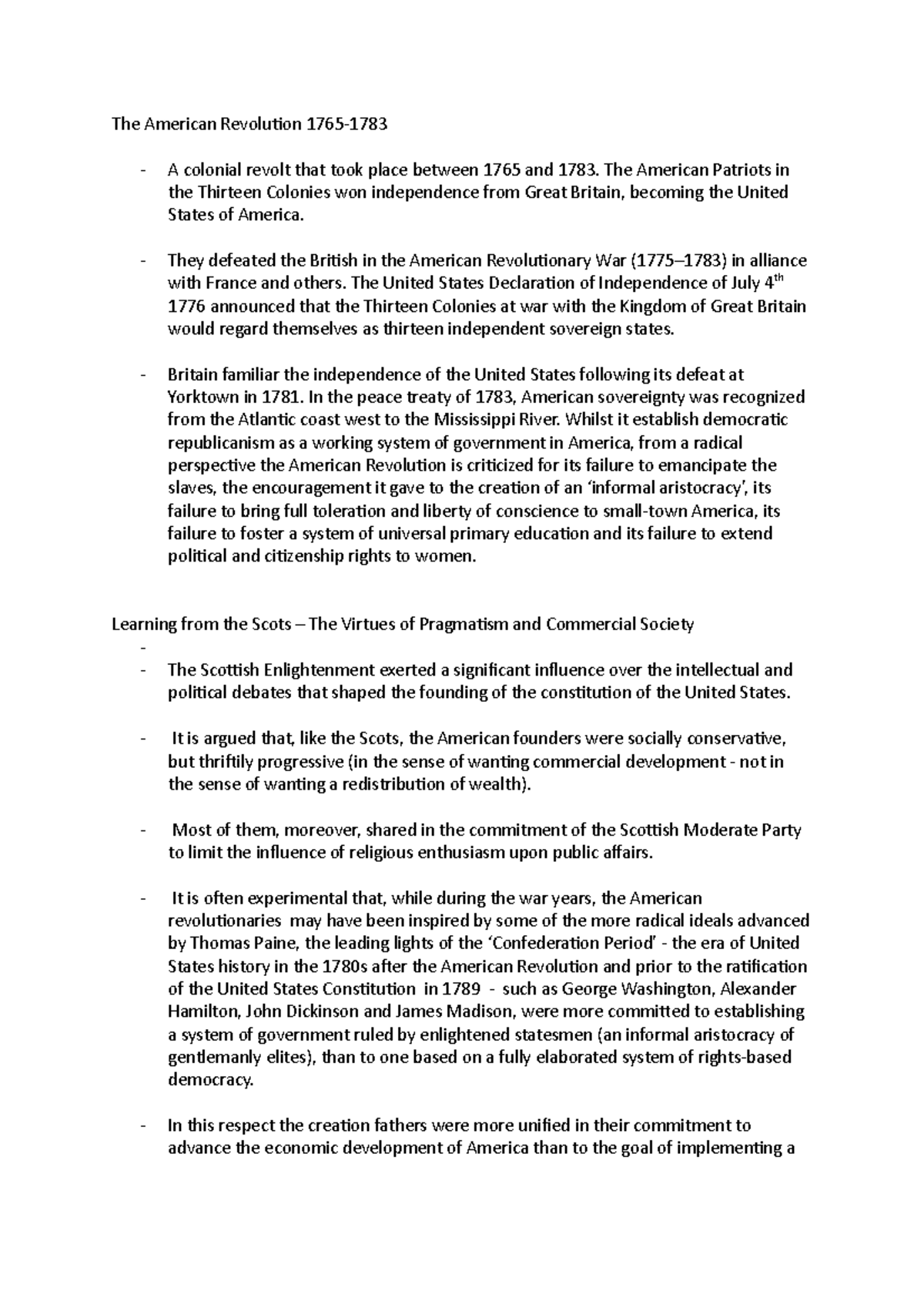 The American Revolution 1765 - The American Patriots in the Thirteen ...