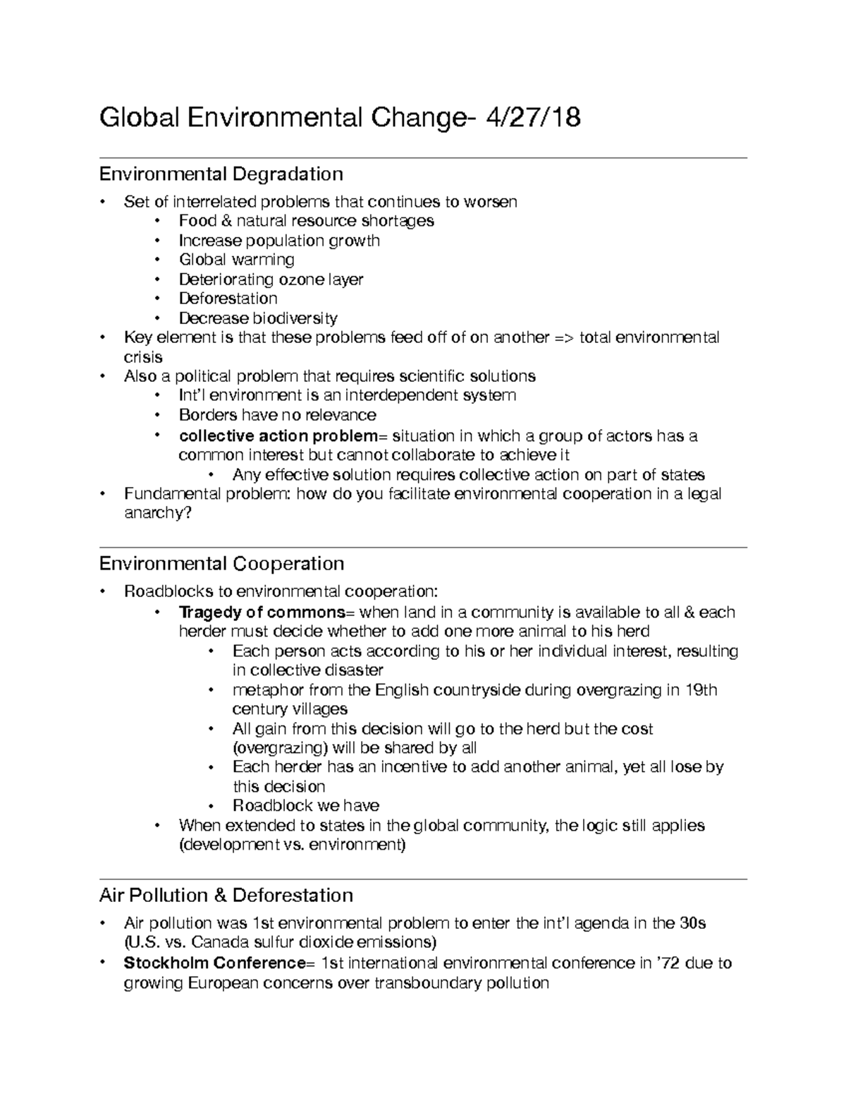 Global Environmental Challenge - environment) Air Pollution ...