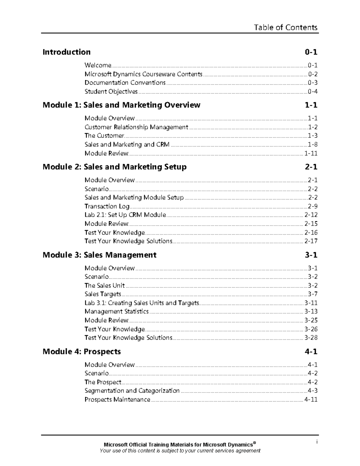AX2012 ENUS SAM TOC - Programming for AX - Table of Contents Module 5: Contact Activities and ...