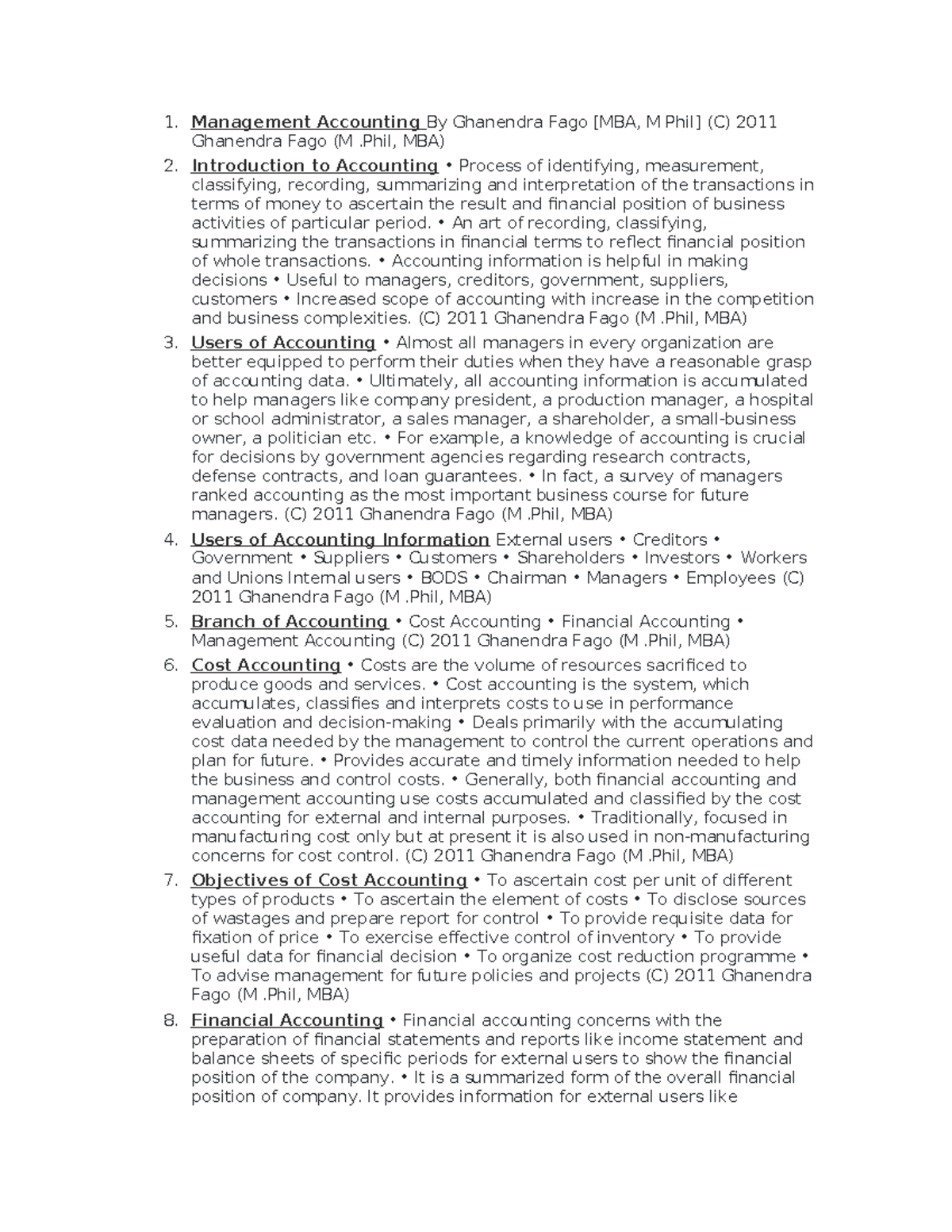 Managerial - Copy - SAMPLE - Management Accounting By Ghanendra Fago ...