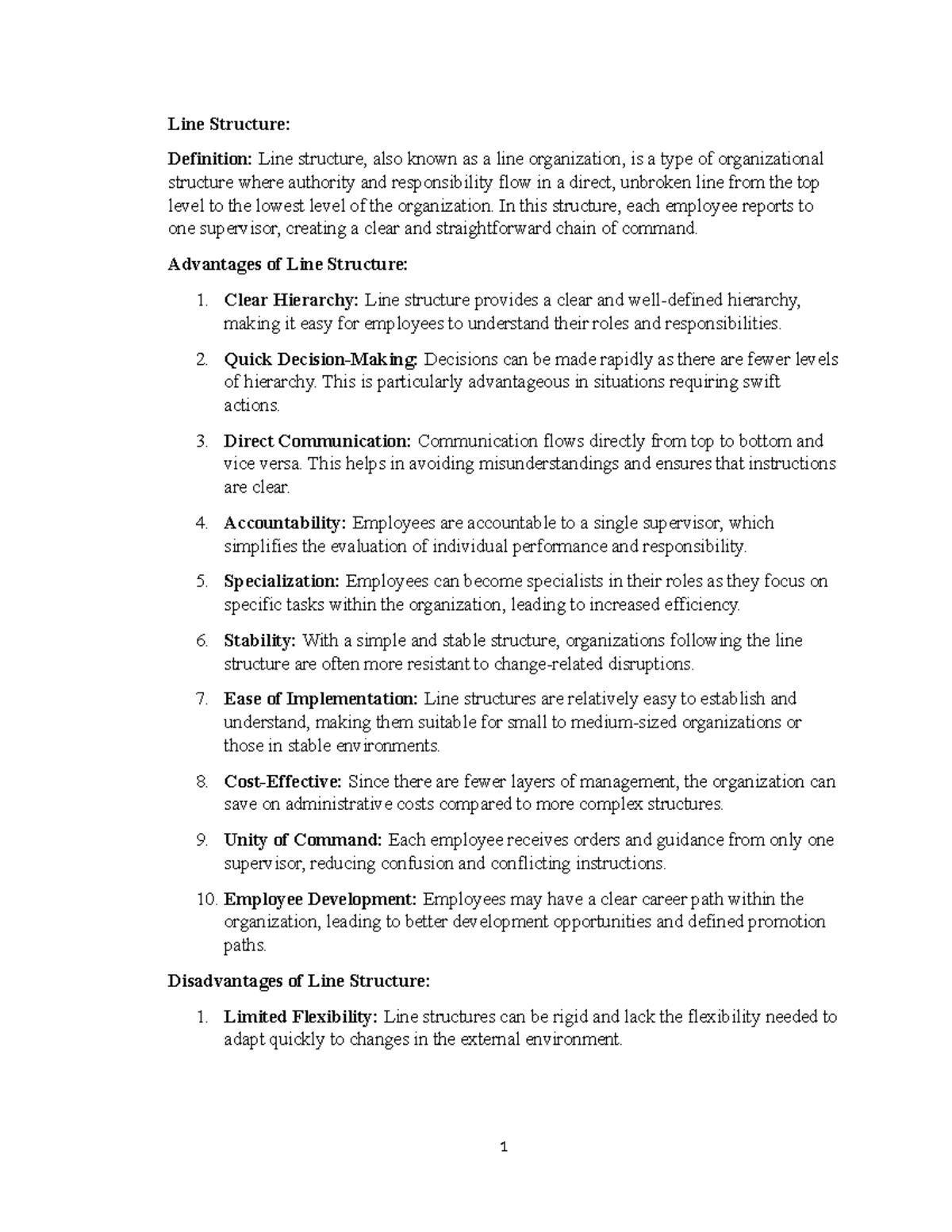 Line Structure - notes - Line Structure: Definition: Line structure ...