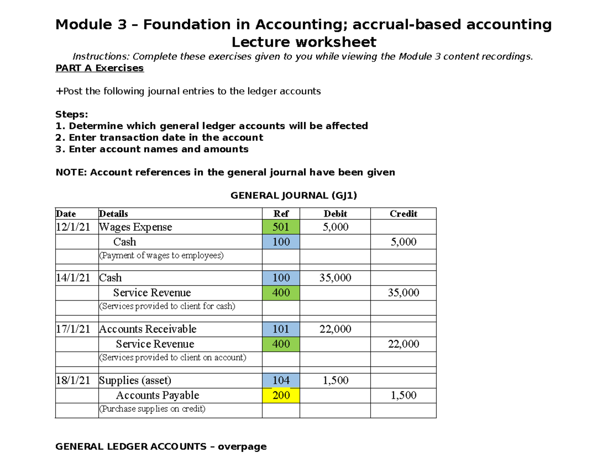 Module 3 worksheet Student Final s2 2023 - Module 3 – Foundation in ...