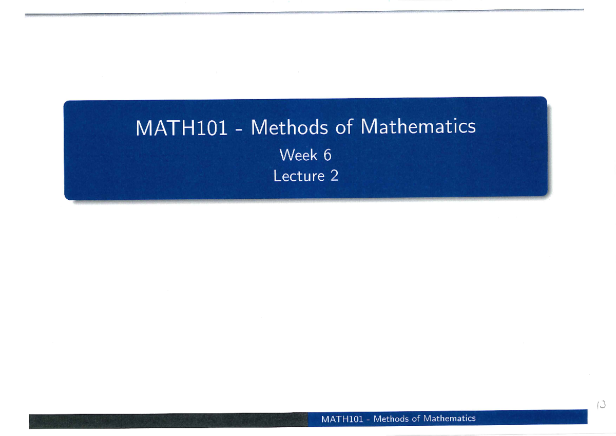 Week 6 lecture 2 annotated notes HS copy - Statistics 1 - Studocu