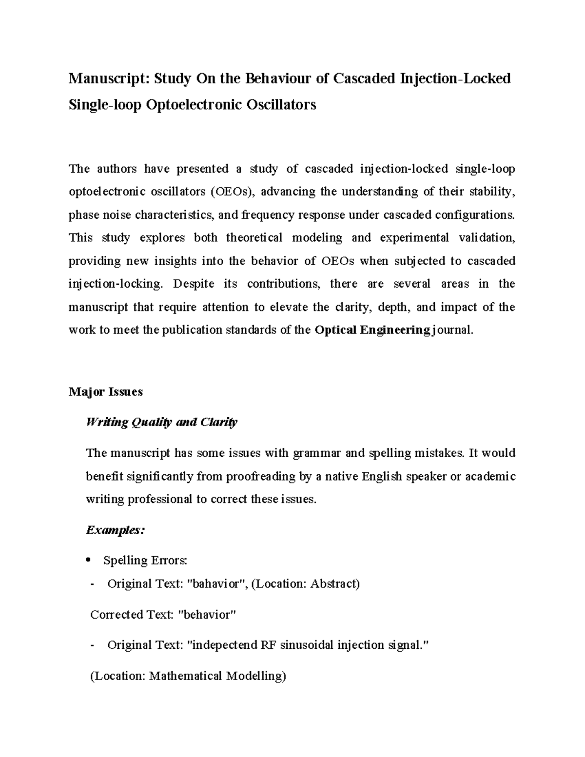 Review-Optical Engineering - Manuscript: Study On the Behaviour of ...