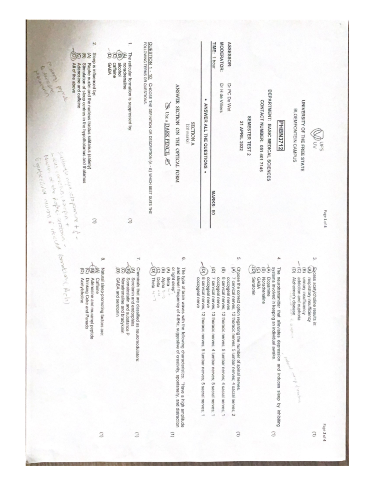 PHBN3712 Semester TEST2 - PHBN3712 - Studocu