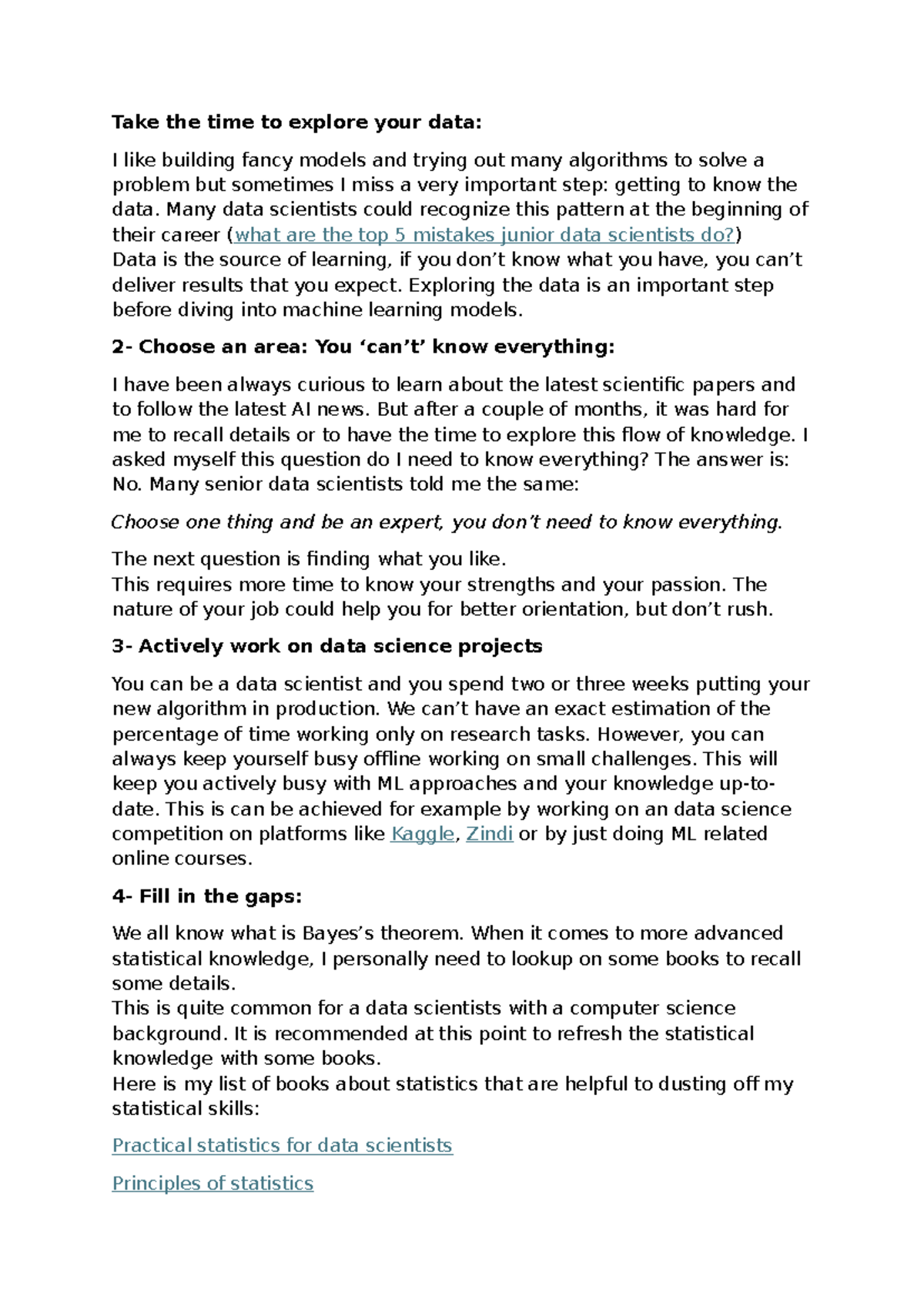 Take the time to explore your data - Many data scientists could ...