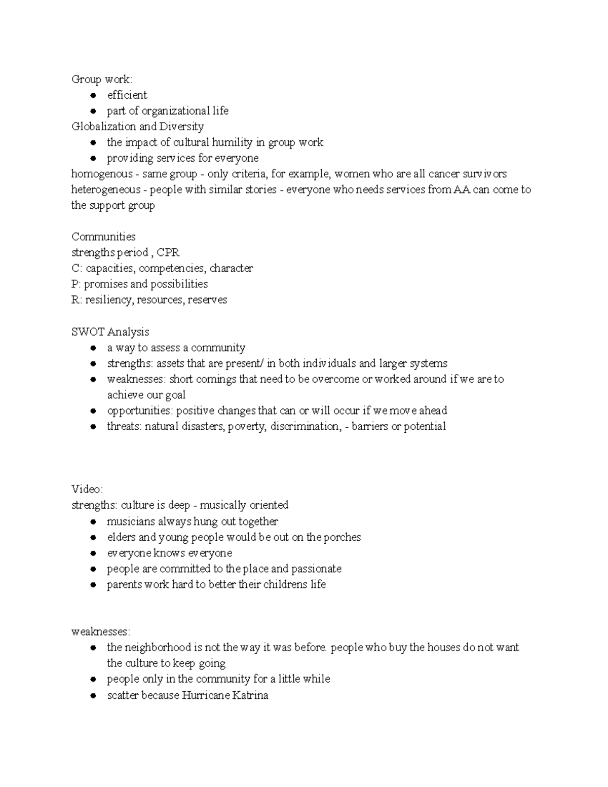 SW 330 - This course is taught by Dr Myrick. This course teaches about ...