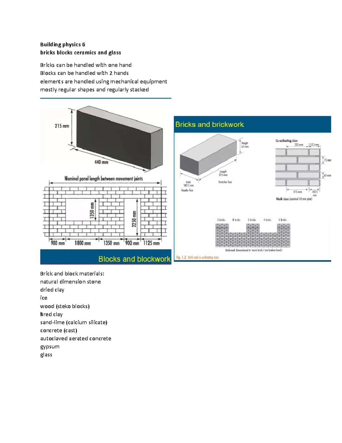 material science lecture 6 - Building physics 6 bricks blocks ceramics ...