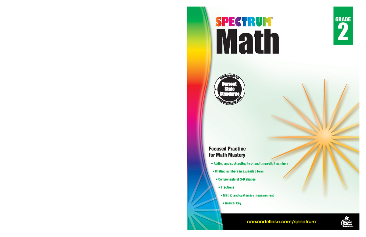 Spectrum Math Grade 2 - Math - carsondellosa/spectrum Focused Practice ...