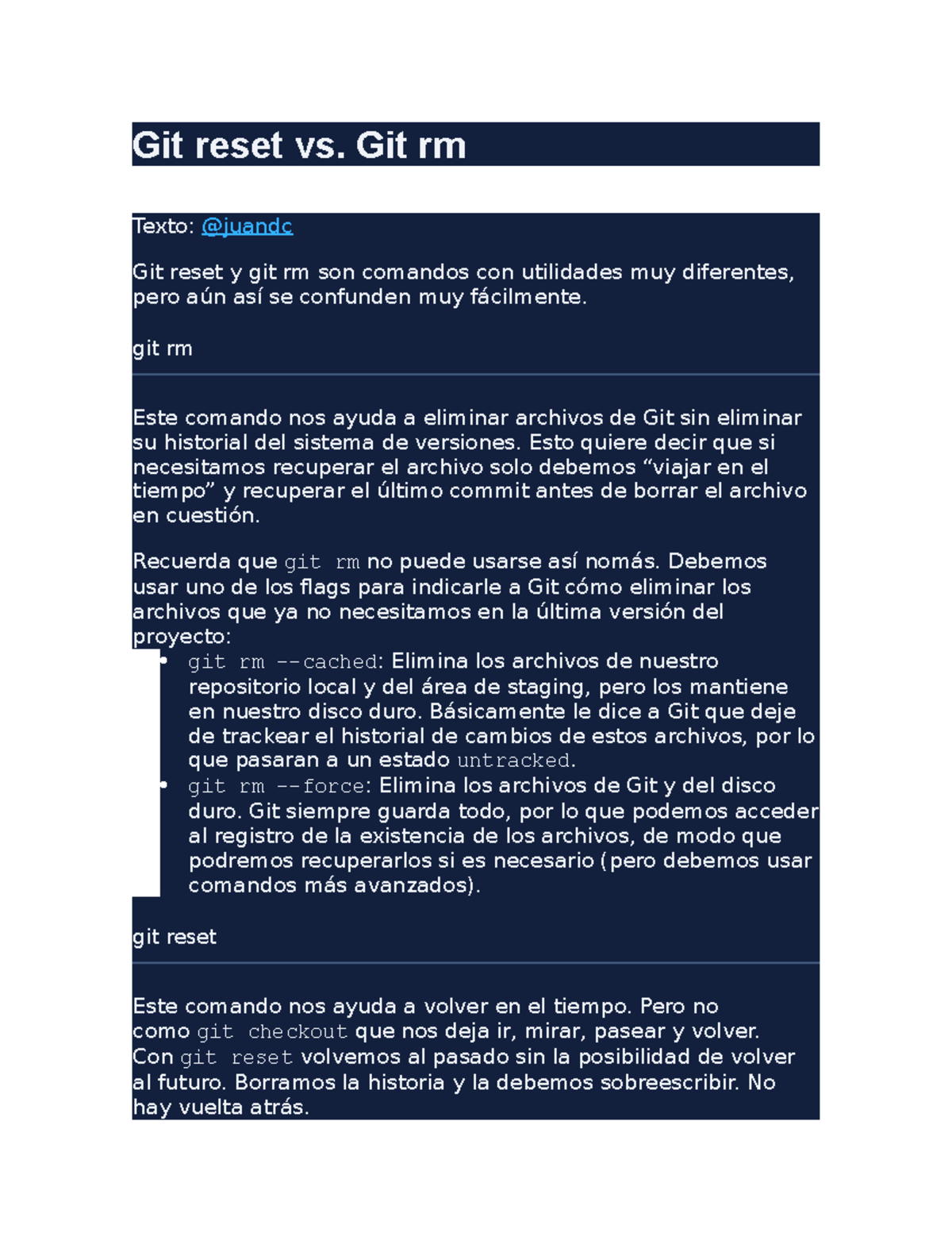 13 Git Reset Vs Git Rm Memofichas De Las Arquitecturas De Computadores Git Reset Vs Git Rm