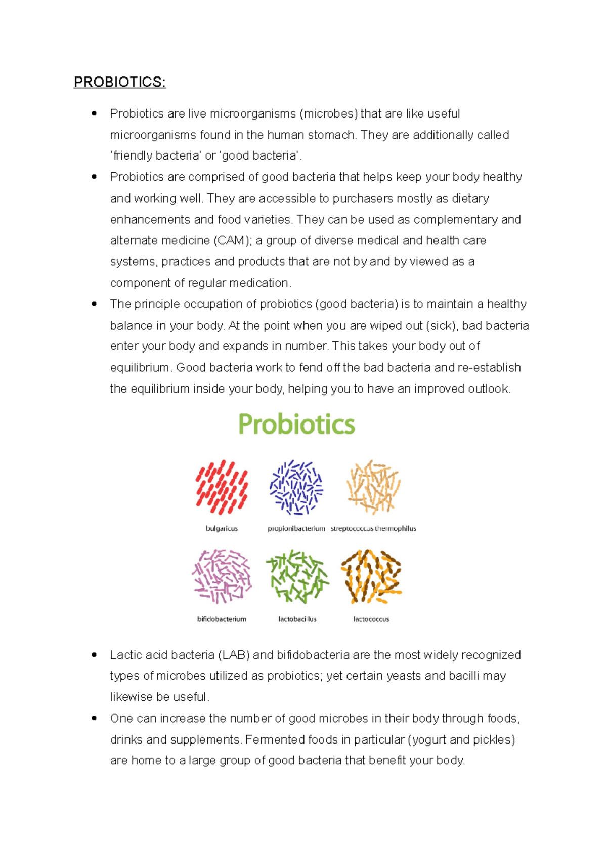 Probiotics, Perioscope and Periotron - PROBIOTICS: Probiotics are live ...