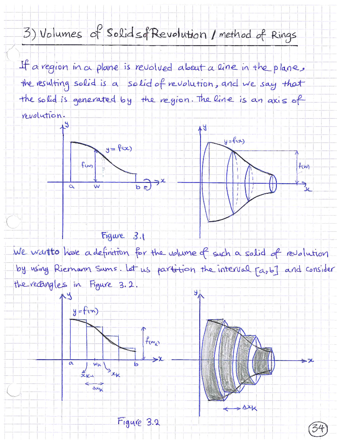 Lecture 4 Valume of Solid of revolution - MATH 1700 - Studocu