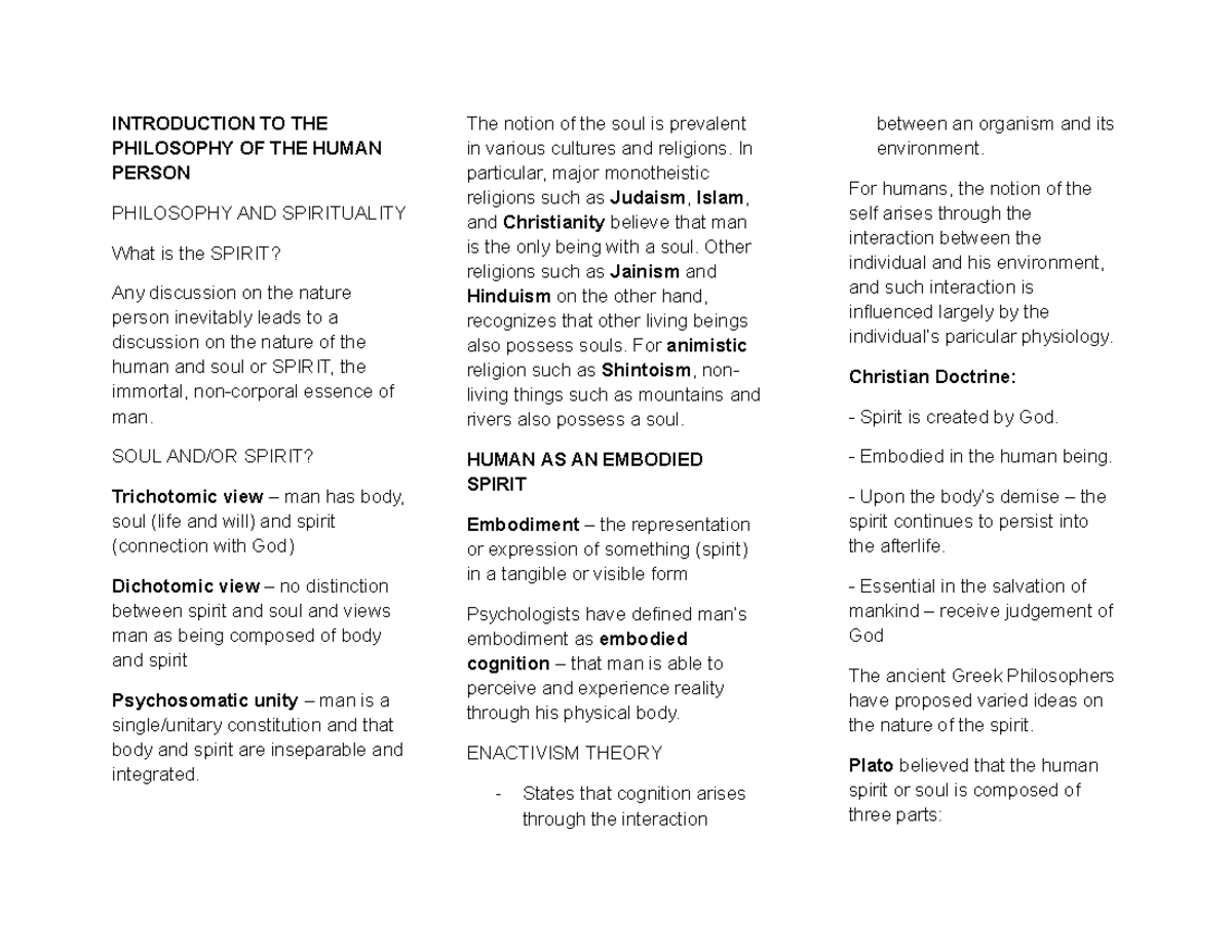 IPHN 5 doc - The study of philosophy enhances a person's problem ...